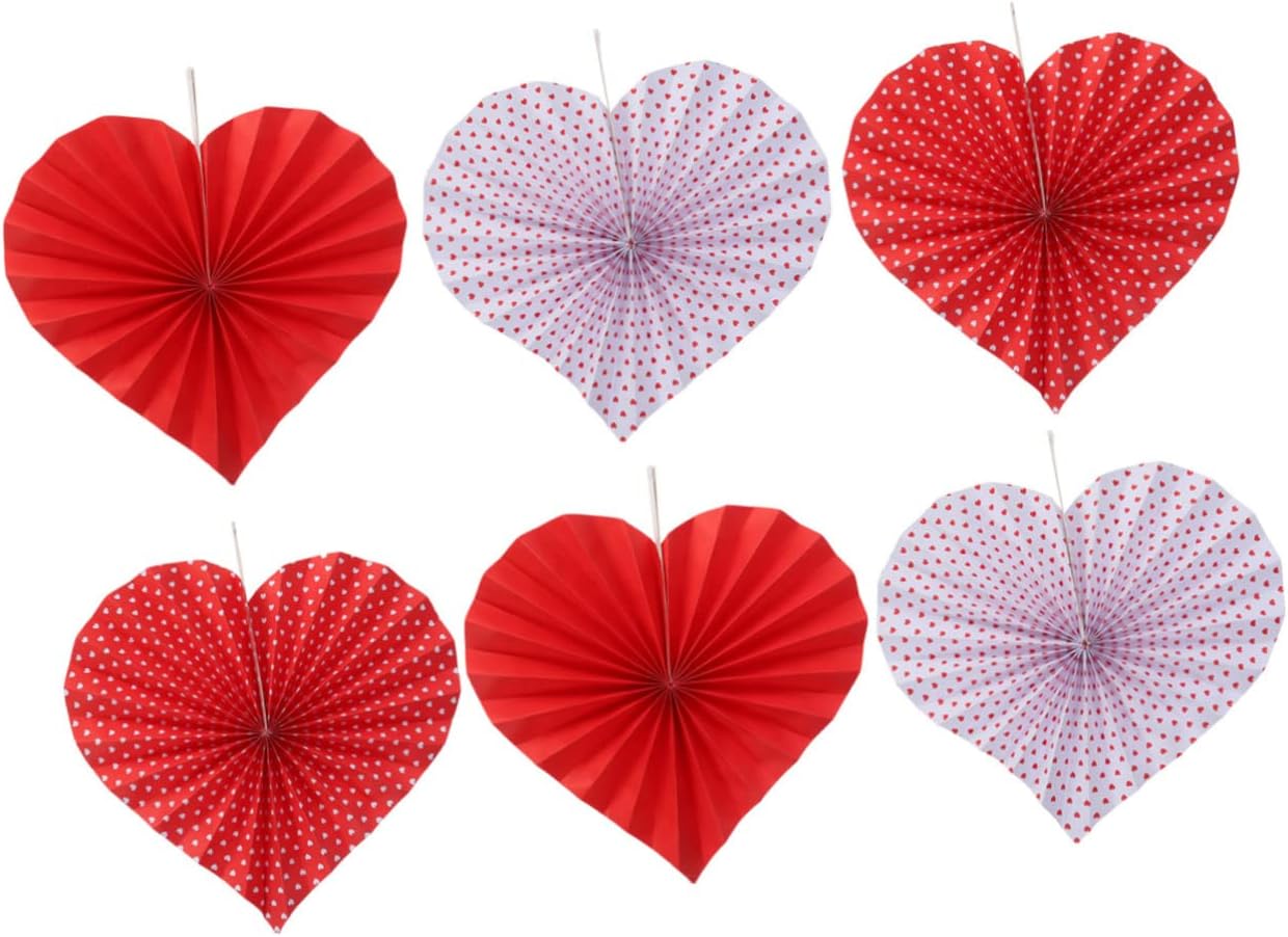 Amazon.com: Garneck 6pcs Blank Folding Fans Romantic Wedding Decor ...