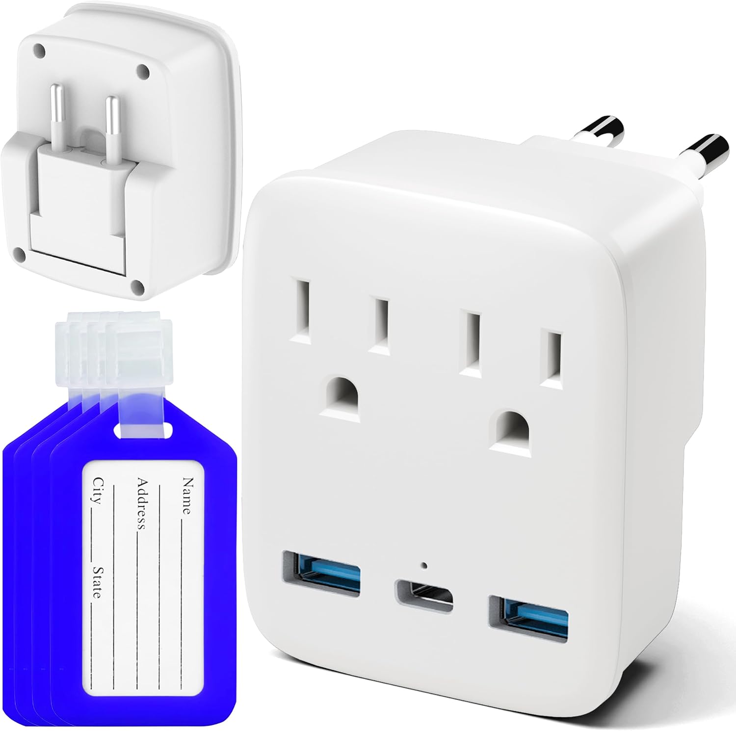 Amazon.com: SerBion European Travel Plug Adapter - Foldable European ...