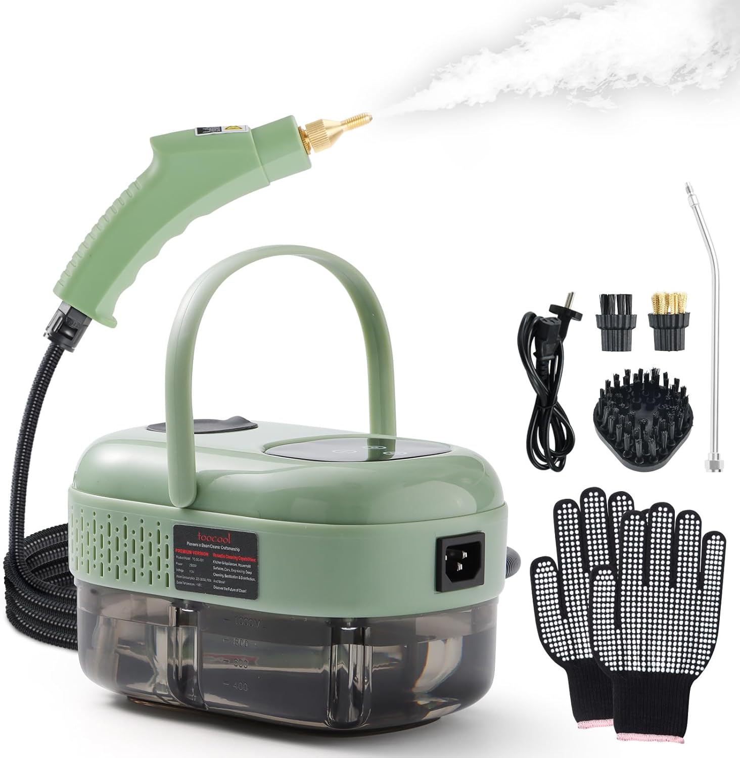 Amazon.com - Handheld Steam Cleaner with 3 Brush Heads, High ...