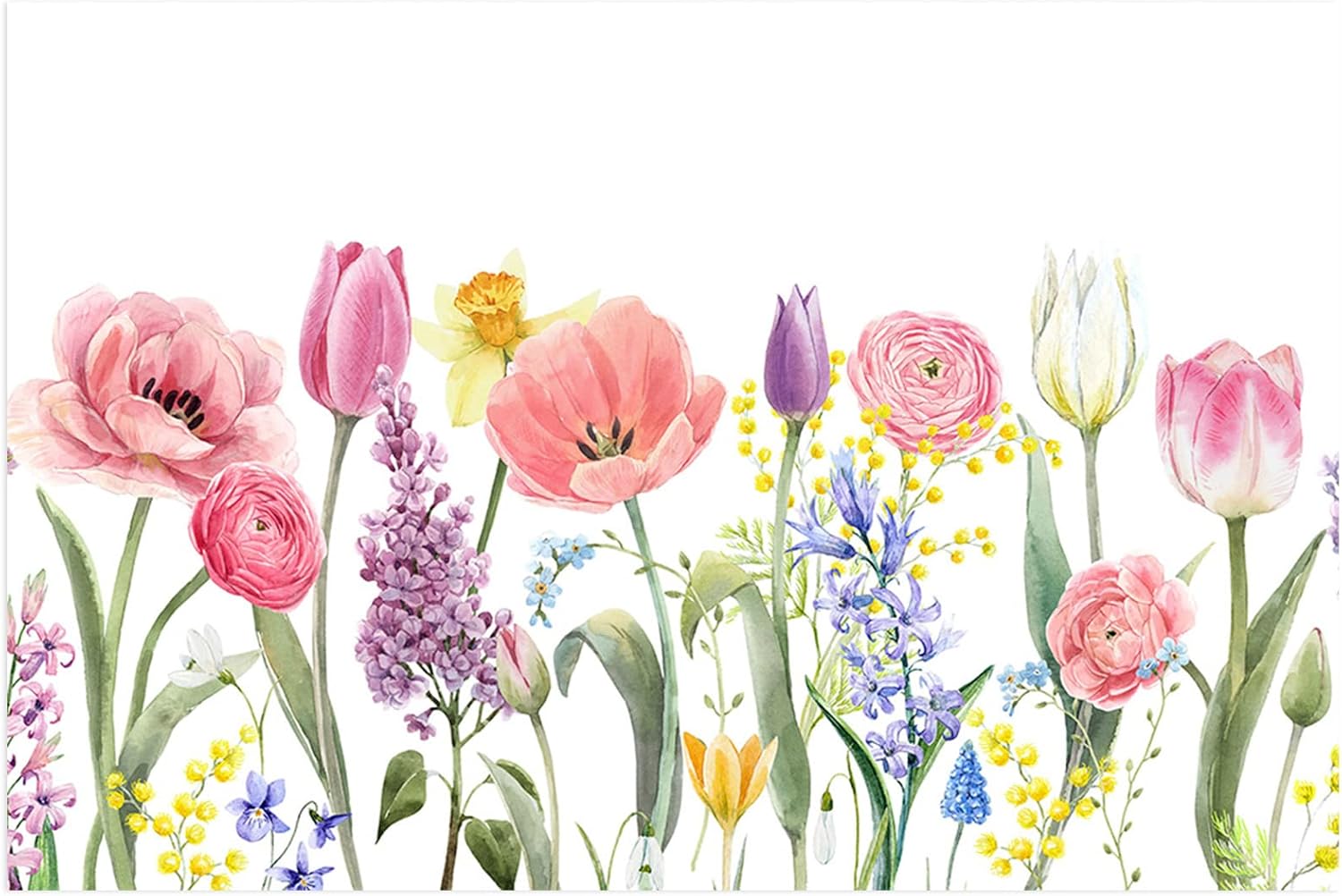 Amazon.com : Aquarium Background Spring Flower 12.4x24.4 inch Fish Tank ...