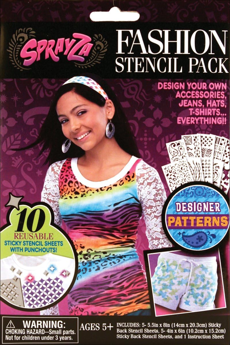 Amazon.com: SprayZa Fabric Fashion Stencils 10-Pack: Designer : Toys ...
