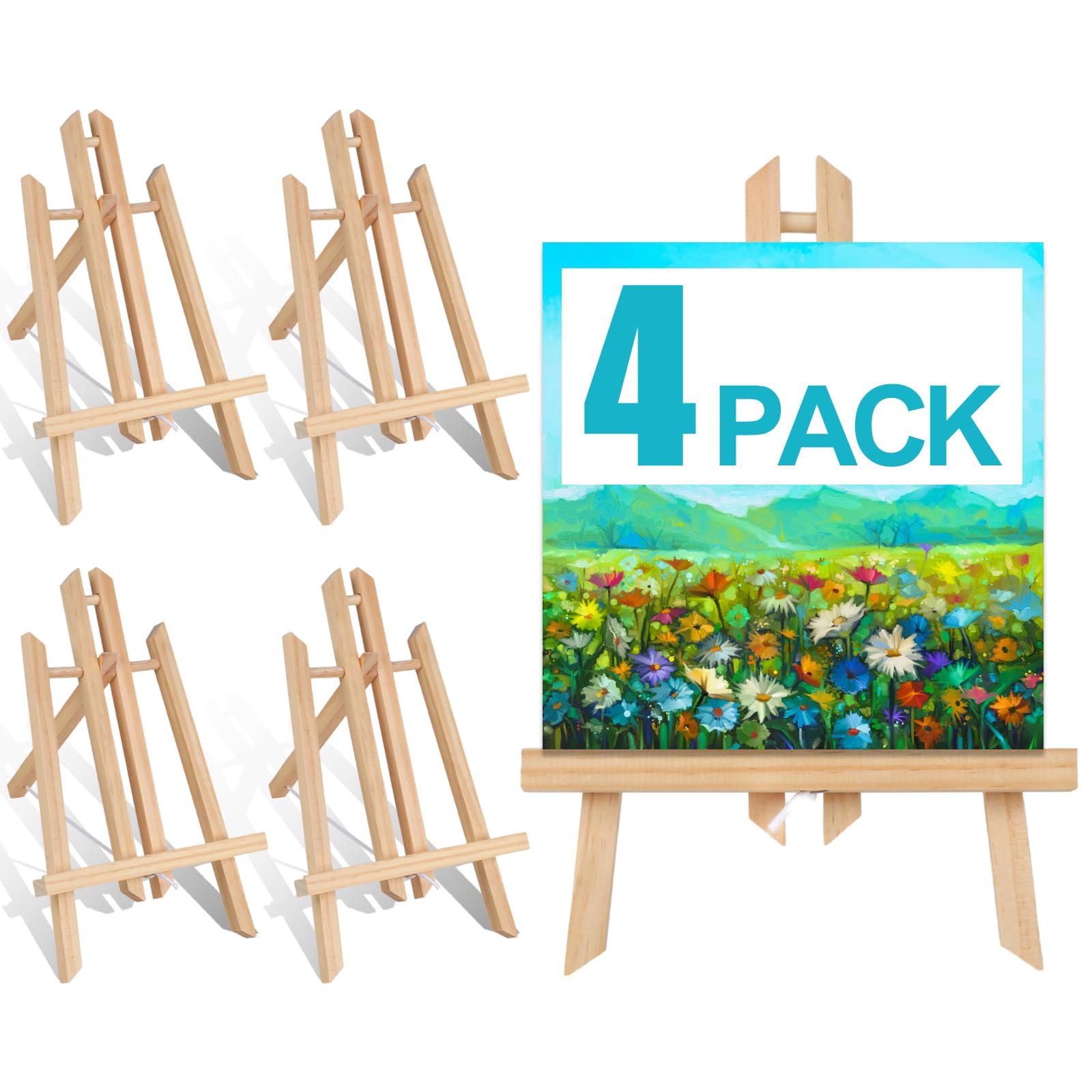 Amazon.com: 4pack Portable Wood Easel - Desktop Display Rack for ...