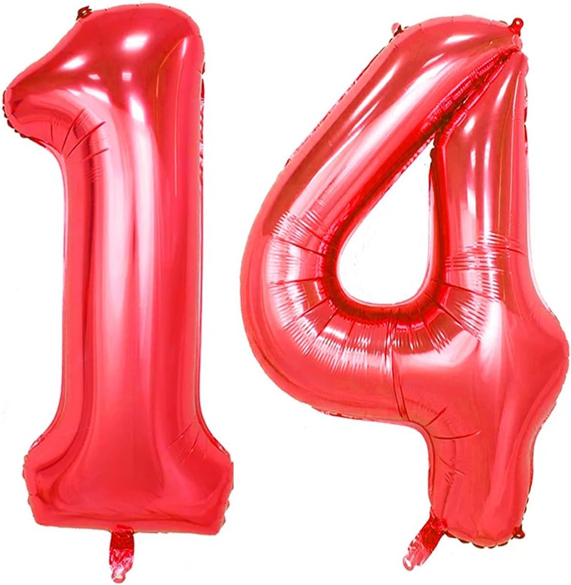 Amazon.com: 40inch Red Foil 14 Helium Jumbo Digital Number Balloons ...