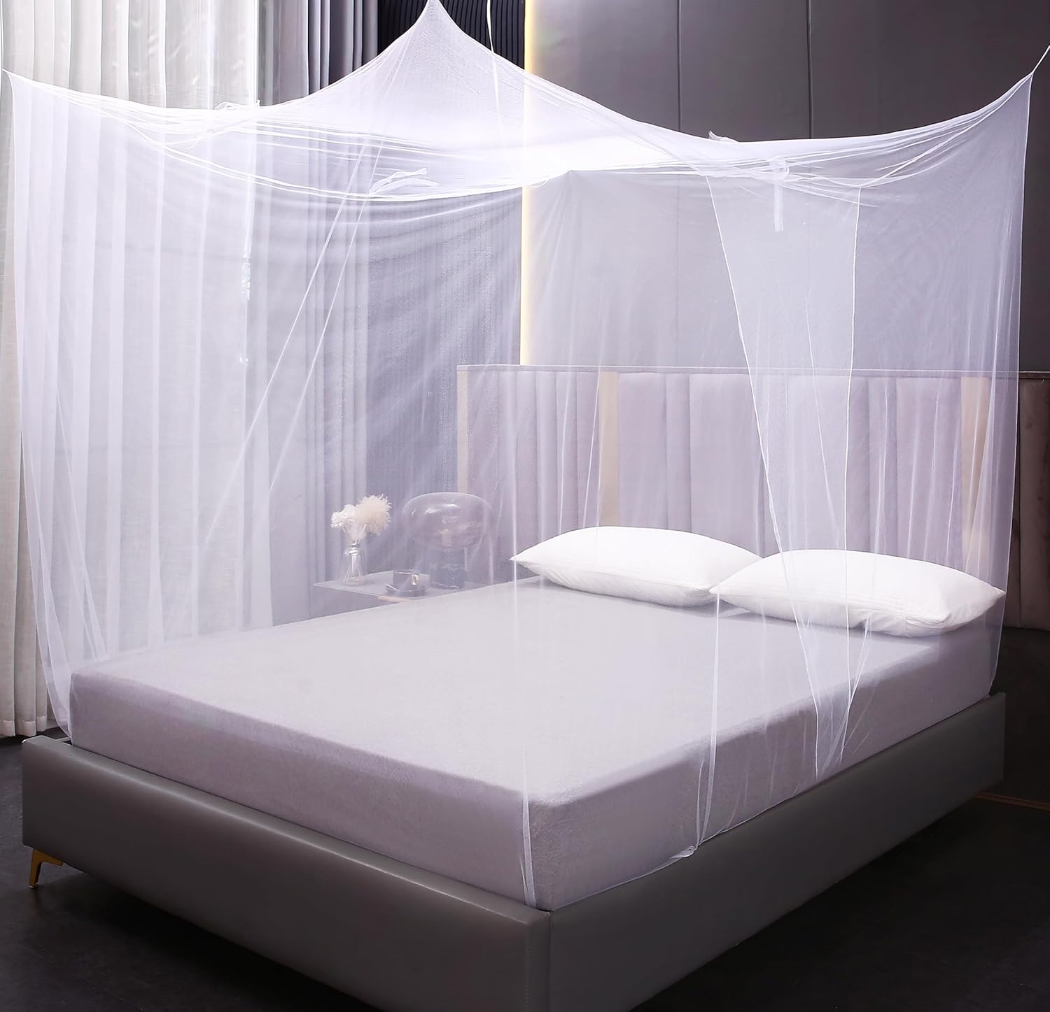 Amazon.com: Mengersi Mosquito Net for Bed,Bunk Bed Canopy One Side ...