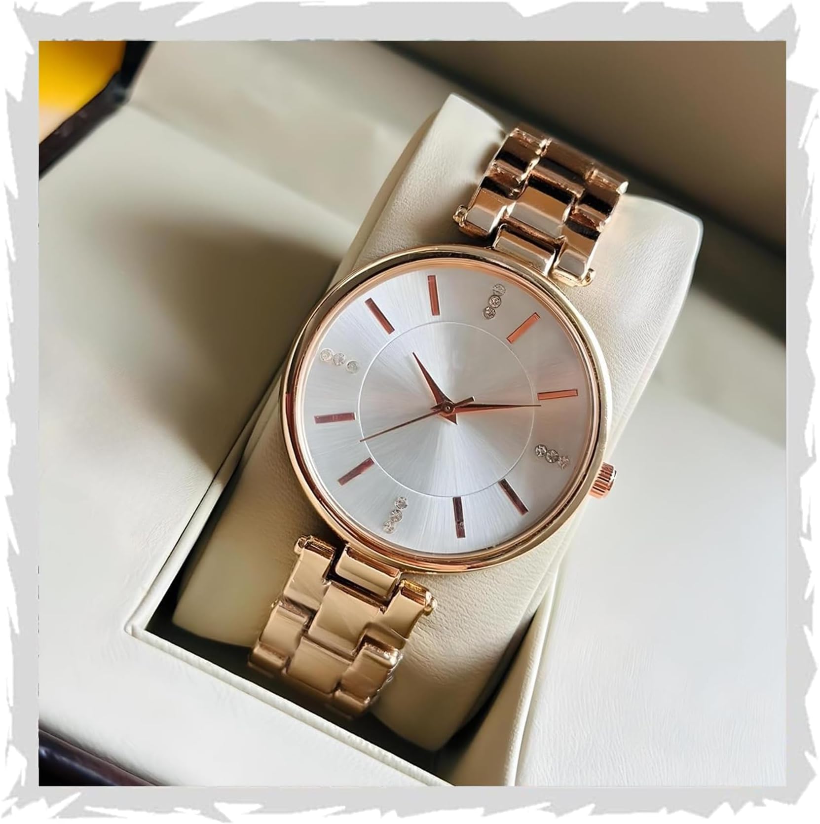Buy EVRGLOW Analog Wrist Watch Pearl Cut Rose Gold Dial Womens Wrist ...