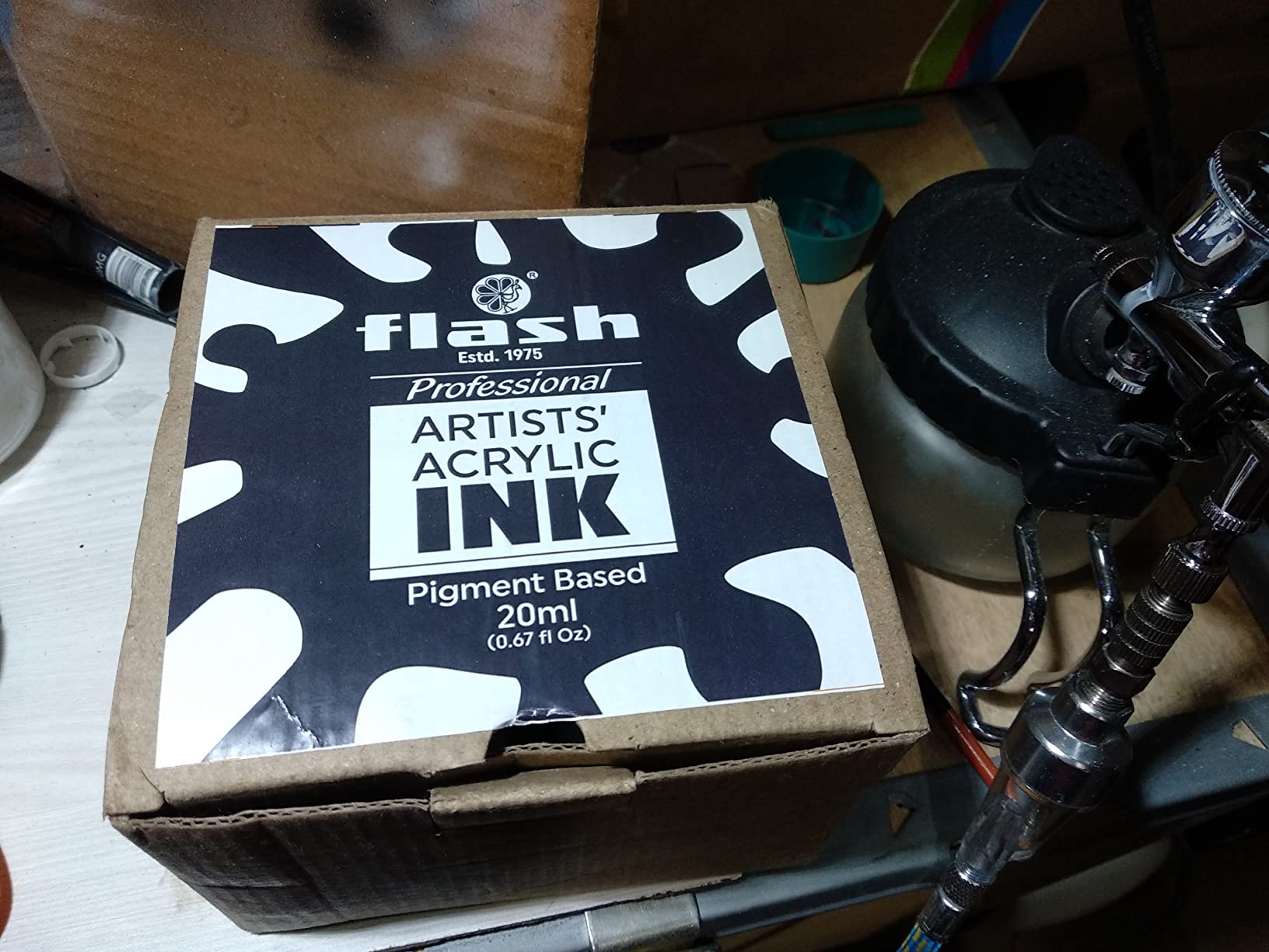 Flash Acrylic Ink,Set of 16 Colors/Bottle (20 ml/0.7 US fl oz) with ...