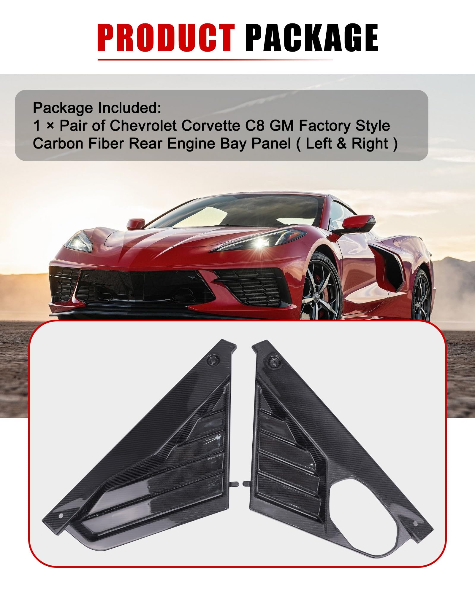Snapklik.com : Etesan Real Carbon Fiber Rear Engine Bay Panel Cover ...