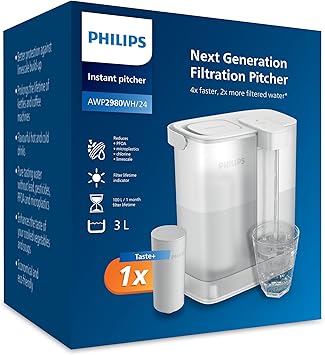 Philips Instant Water Filter Pitcher (3L) – Clean & Great-Tasting Water ...
