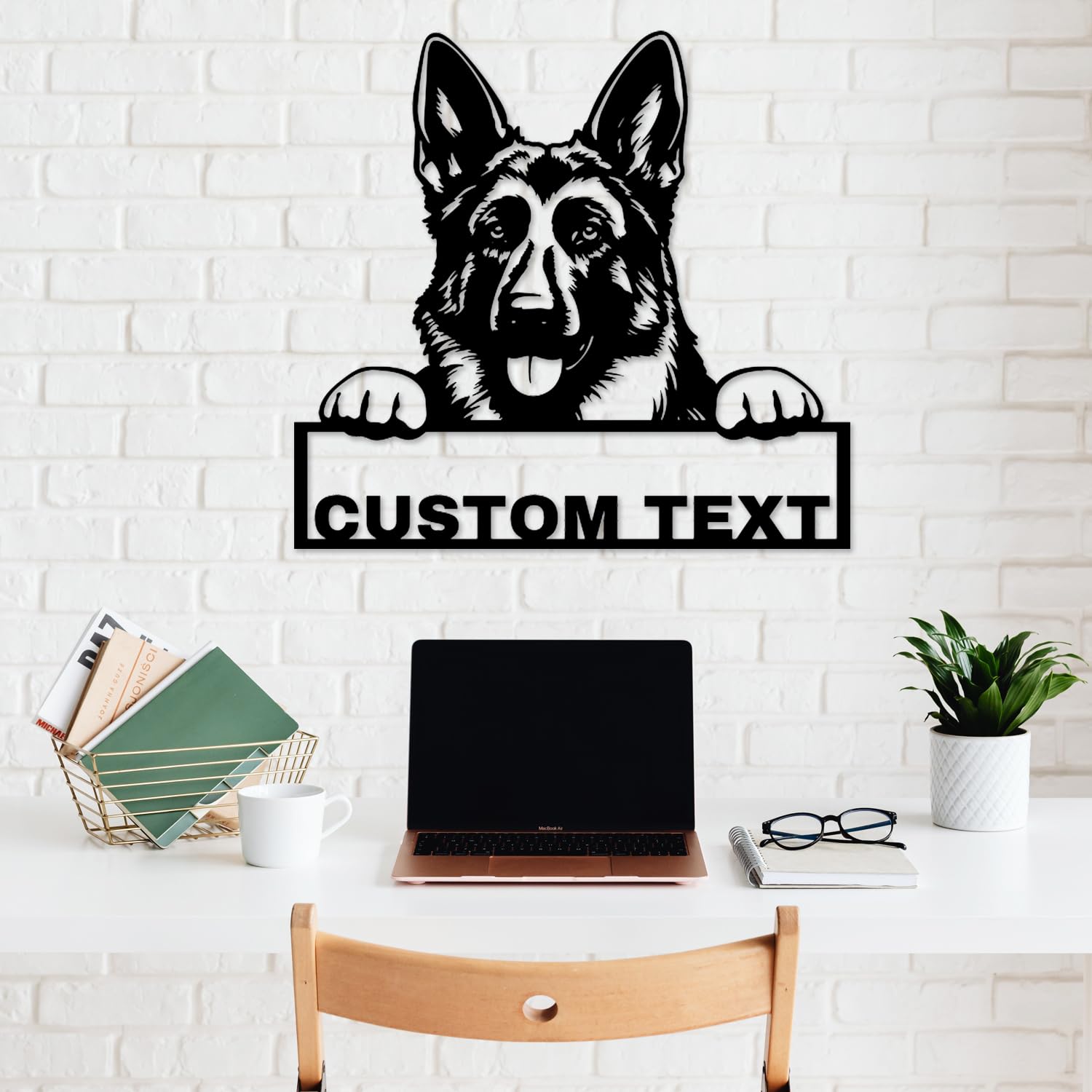 Amazon.com: Personalized German Shepherd Dog Metal Wall Sign, Custom ...