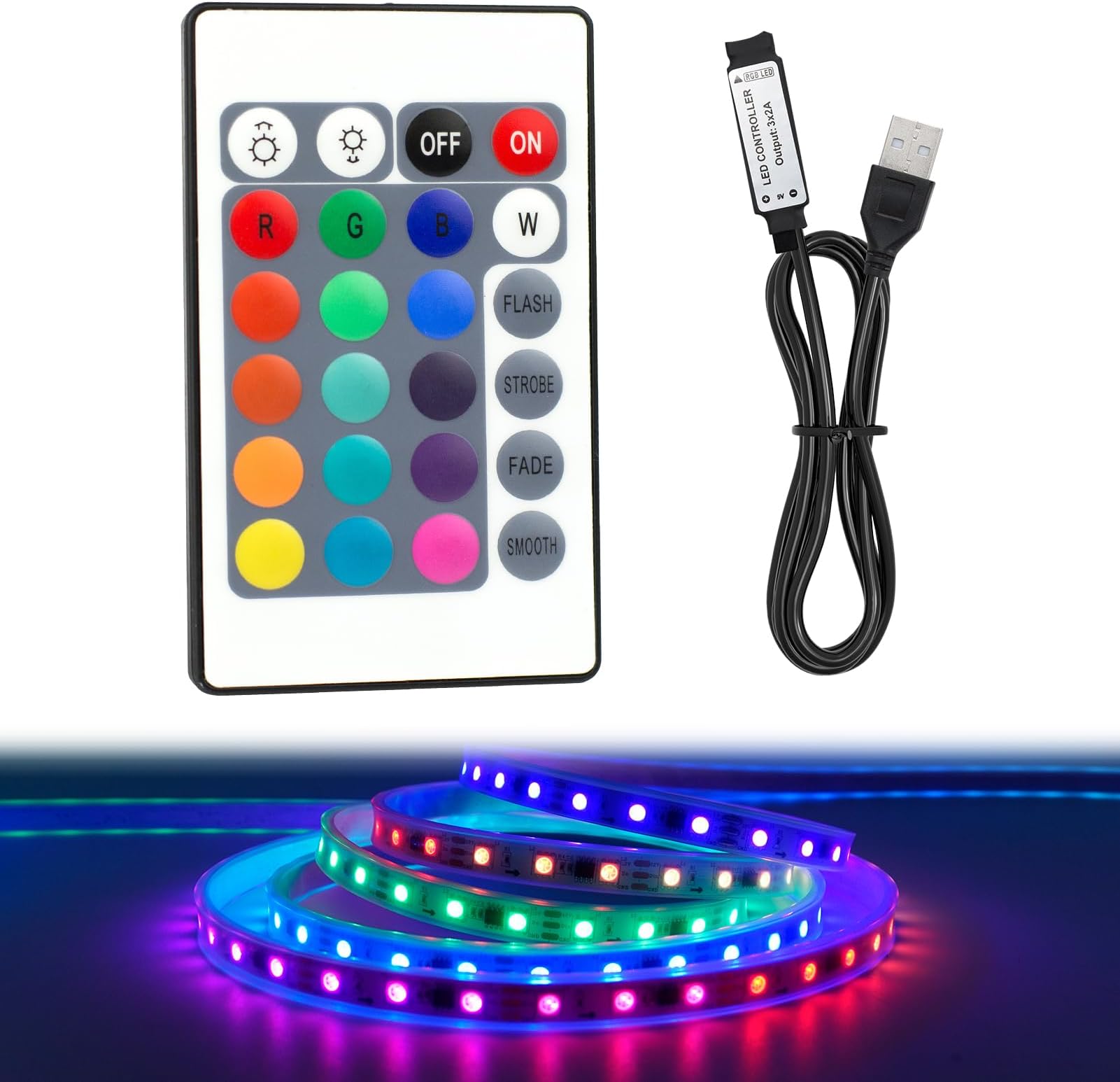 DC5V/12V/24V RF Wireless Remote LED Controller,Addressable Mini LED ...