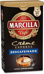 Marcilla Café Molido Crème Express Descafeinado Mezcla 200 g : Amazon ...