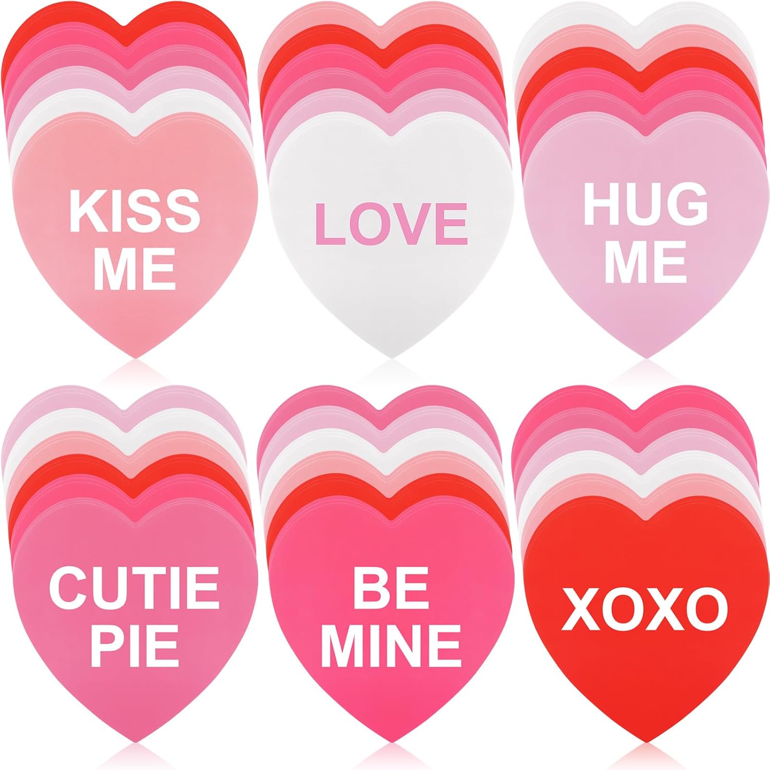 Amazon.com: Fuutreo 90 Pcs 6 Inch Large Heart Cutouts Paper Valentine's ...