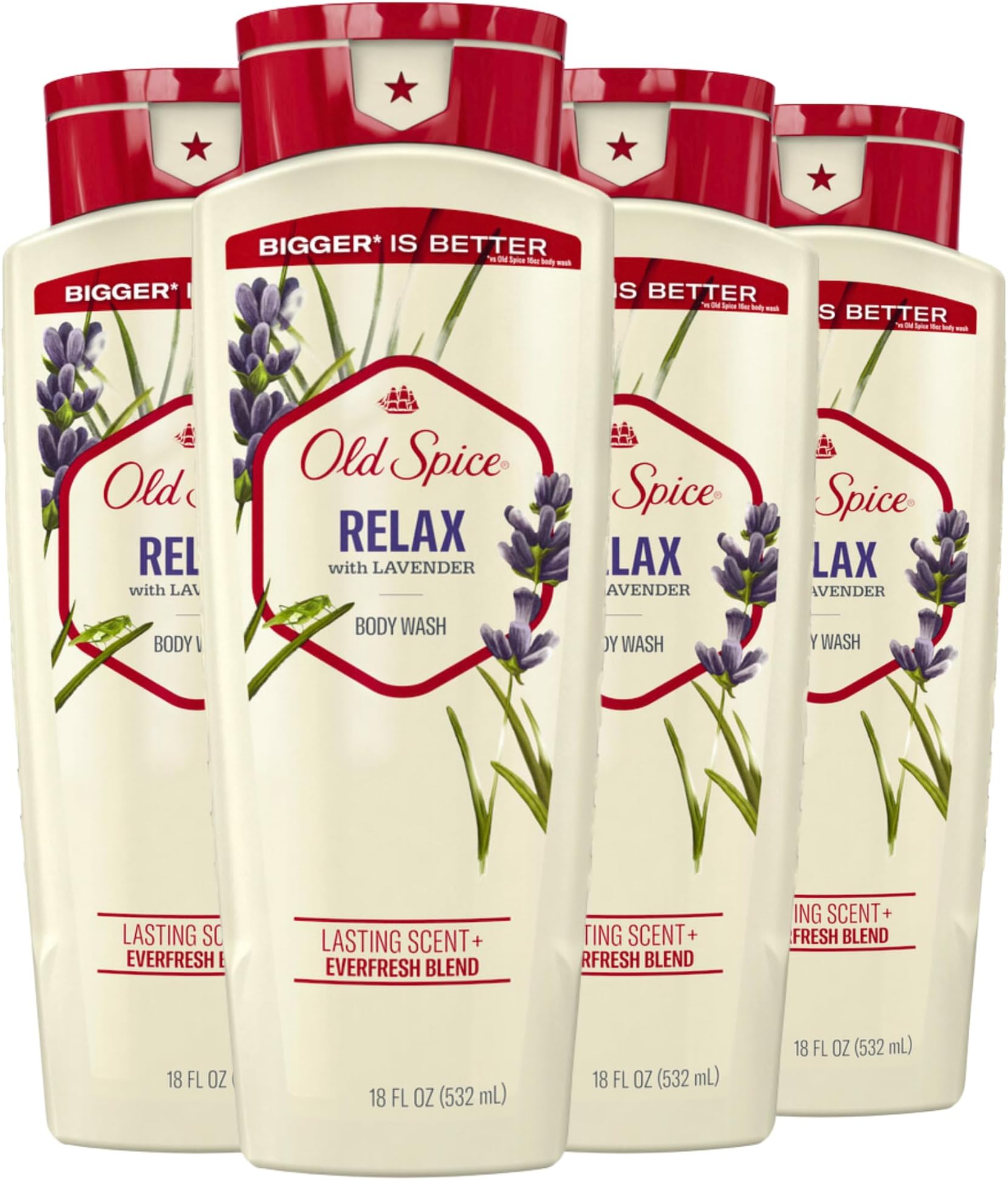 Amazon.com : Old Spice Body Wash for Men, Relax with Lavender, 16 Fl Oz ...