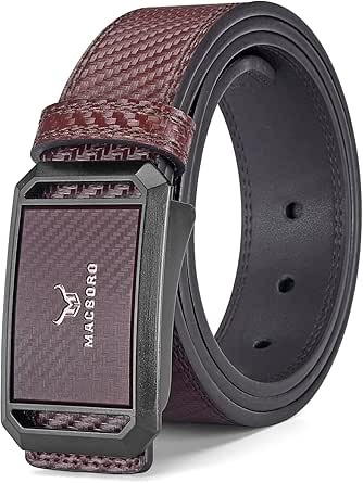 MACBORO Tsa Approved Belts for Men Plastic Buckle Hypoallergenic Non ...