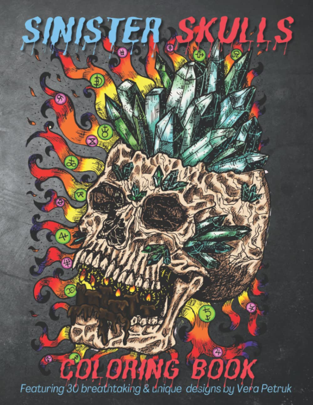 Buy Sinister Skulls Coloring Pages: Skull Coloring Pages. Skull ...