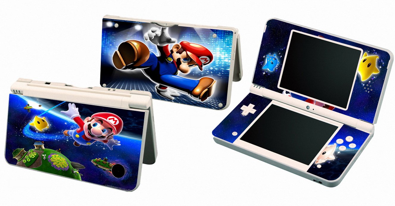 Amazon.com: Mario Vinyl Skin Sticker Decal Cover for Nintendo DSi XL ...