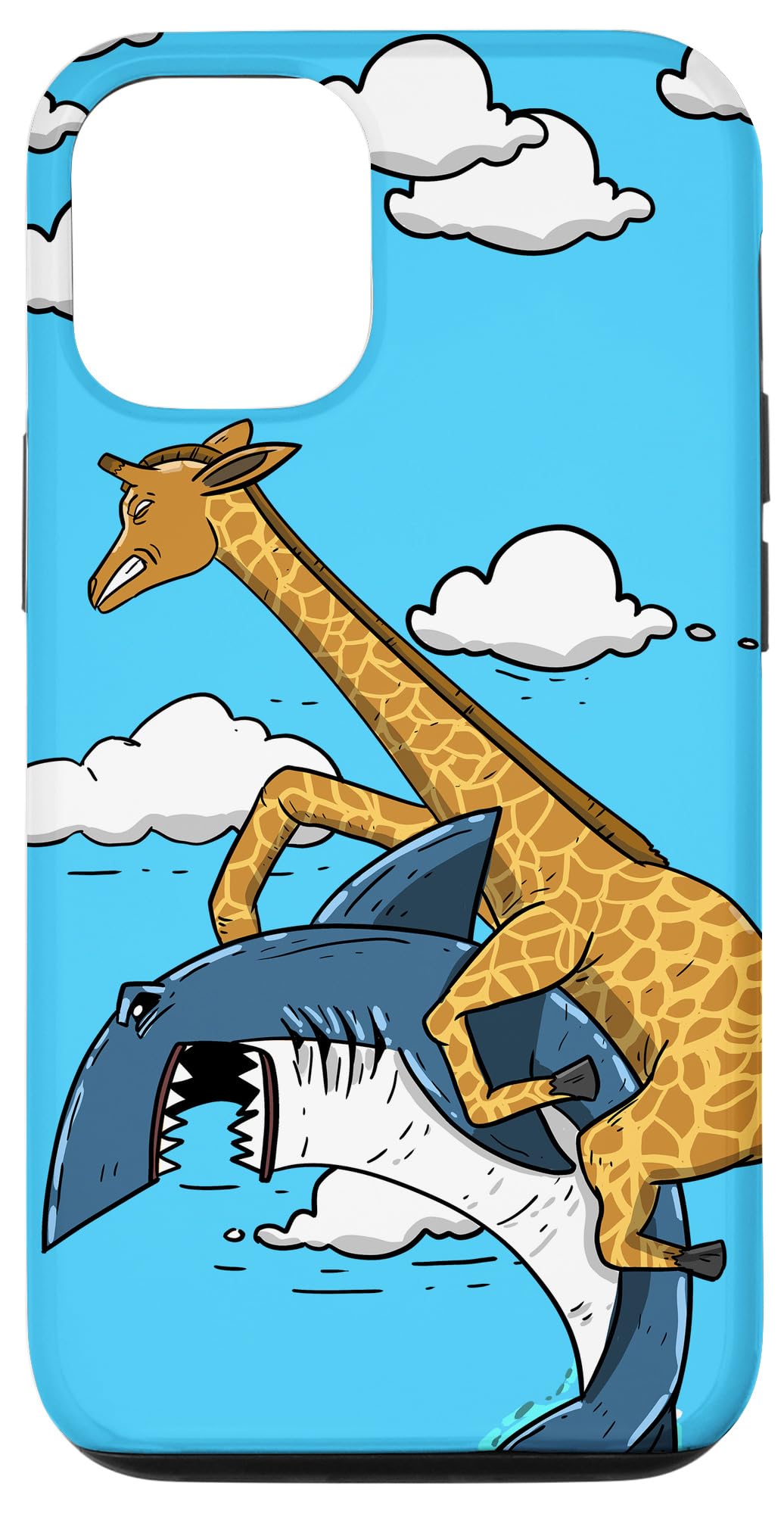 Giraffe Riding A Shark