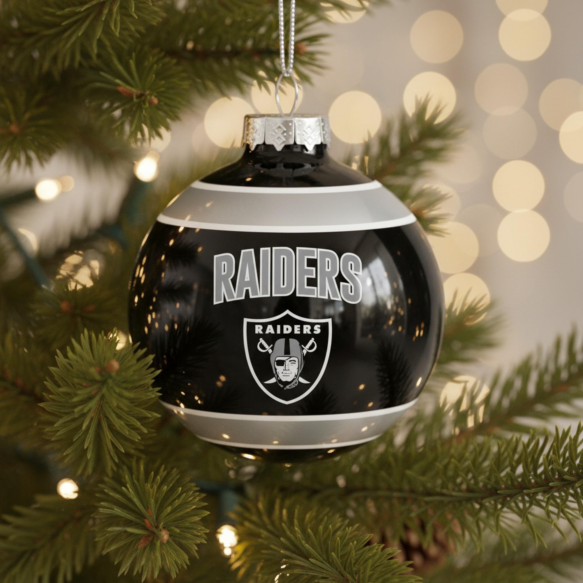 Snapklik.com : FOCO Las Vegas Raiders Glass Ball Ornament - Limited ...