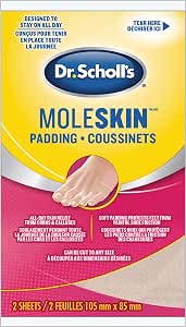 Dr. Scholl's Moleskin Plus Padding Roll (4.13” x 3.35”,) // All-Day ...