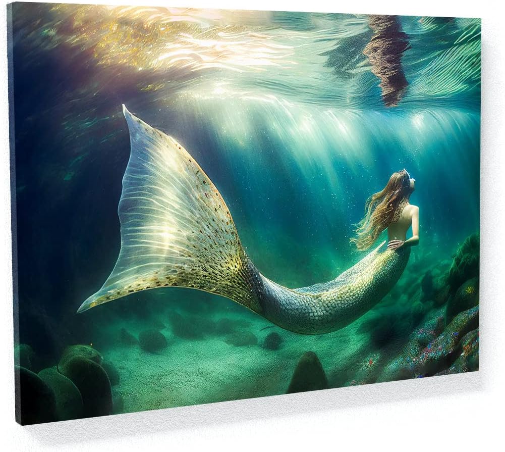Amazon.com: Sense Canvas Mermaid Fantasy 20 Canvas Art - Home Decor ...
