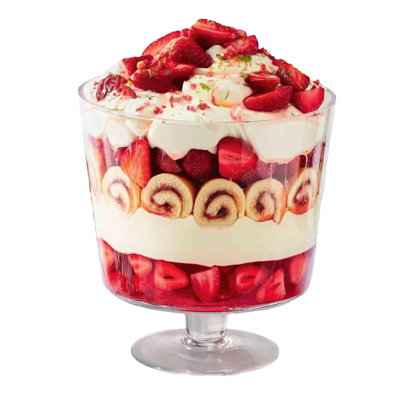 Footed Glass Trifle Bowl | Gateaux Dessert Dish | Stem Glass Baking ...