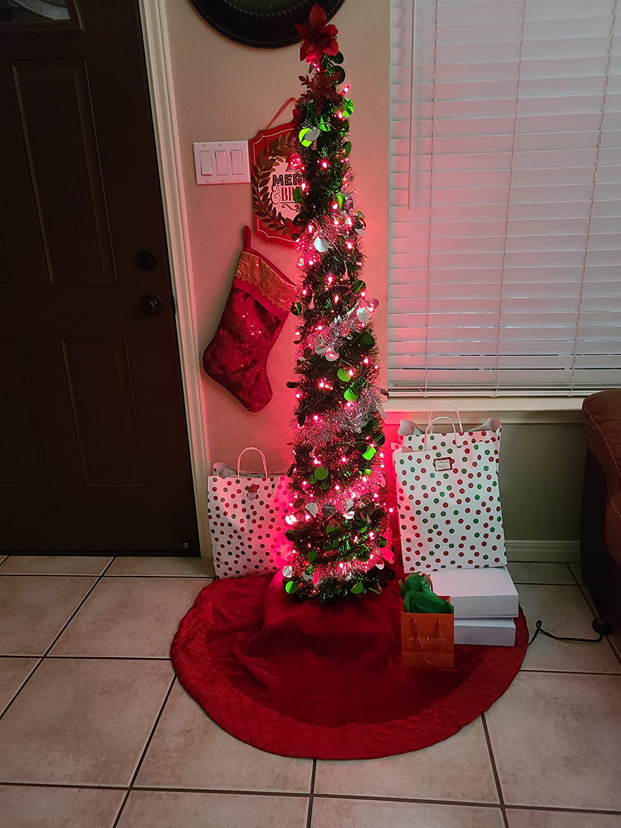 $7/mo - Finance 5FT Christmas Tree with 50 Colorful Lights, Artificial ...