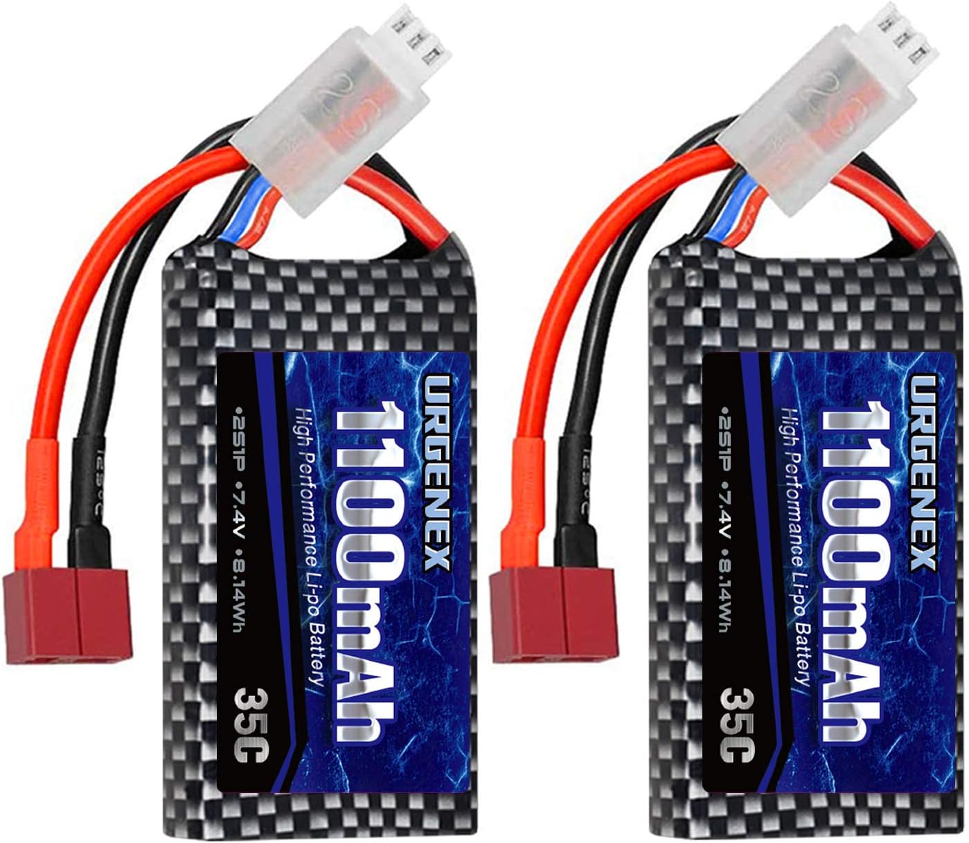 Amazon.com: URGENEX 7.4V Lipo Battery 2S 35C 1800mAh Rechargeable RC ...