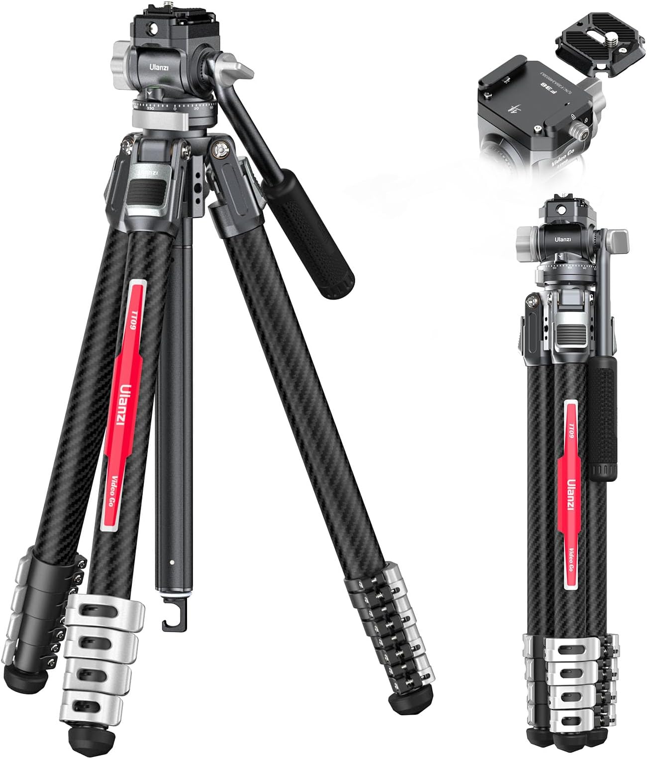 ULANZI Zero Y Professional Camera Tripod, Lightweight Travel Carbon ...