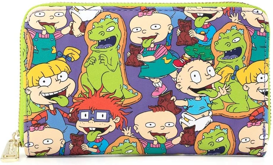 Amazon.com: Loungefly x Nickelodeon Rugrats Reptar Bar Allover Print ...