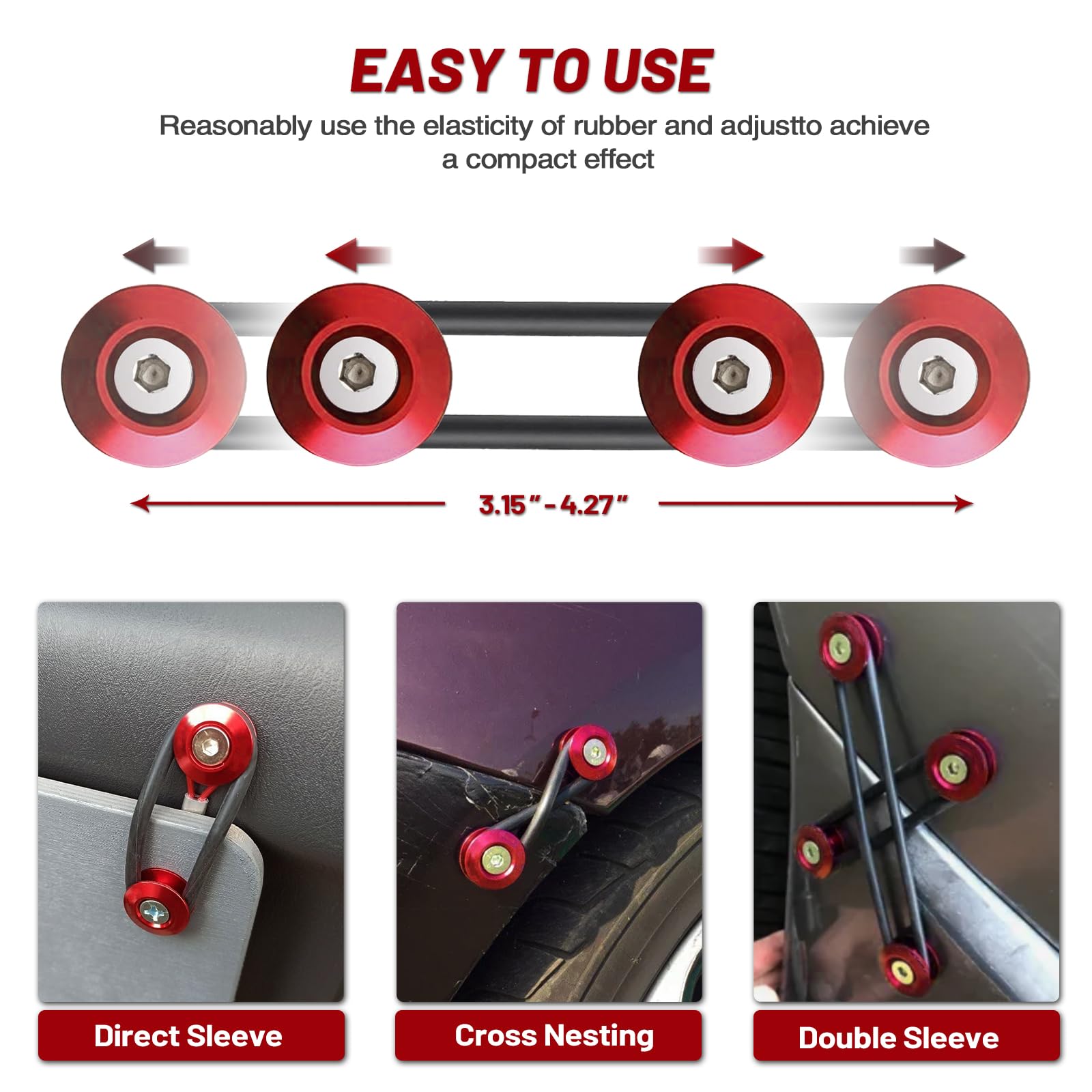 Snapklik.com : Tongze Bumper Quick Release Kit, 4 Sets Quick Release ...