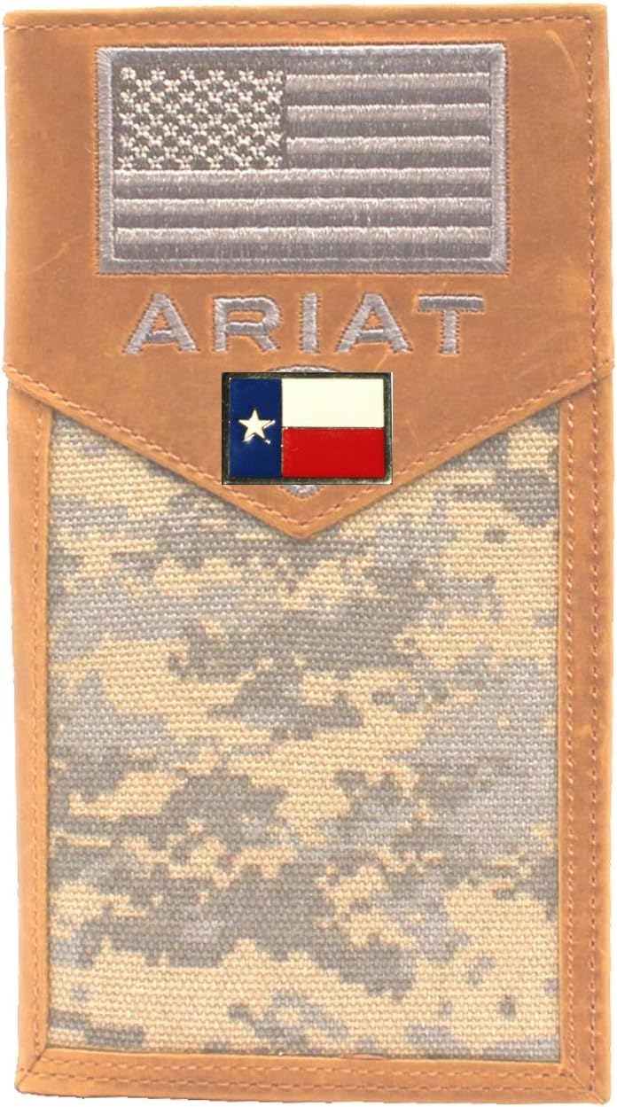 Custom Texas Flag and American Flag Green Digital Camo long wallet ...