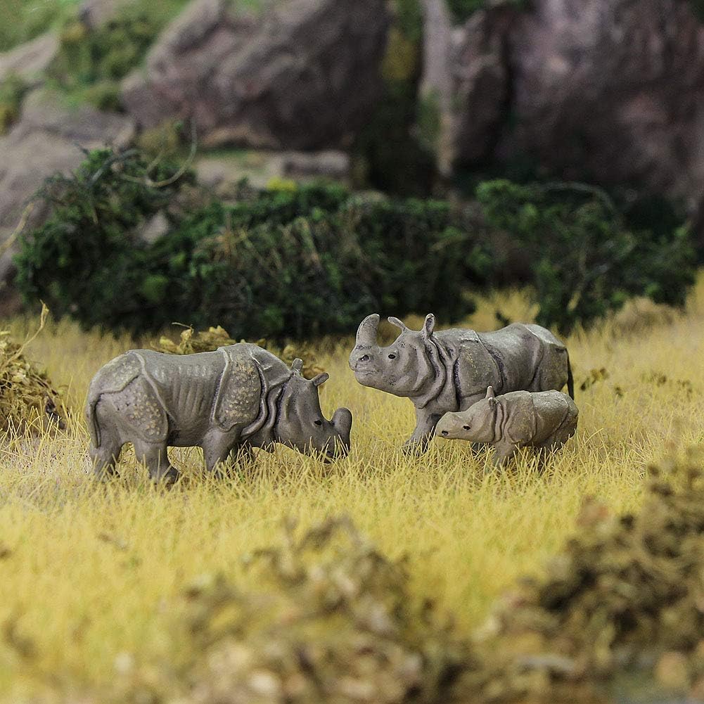 Evemodel 24pcs Model Train H0 Scale 1:87 Wild Animals PVC Elephant ...