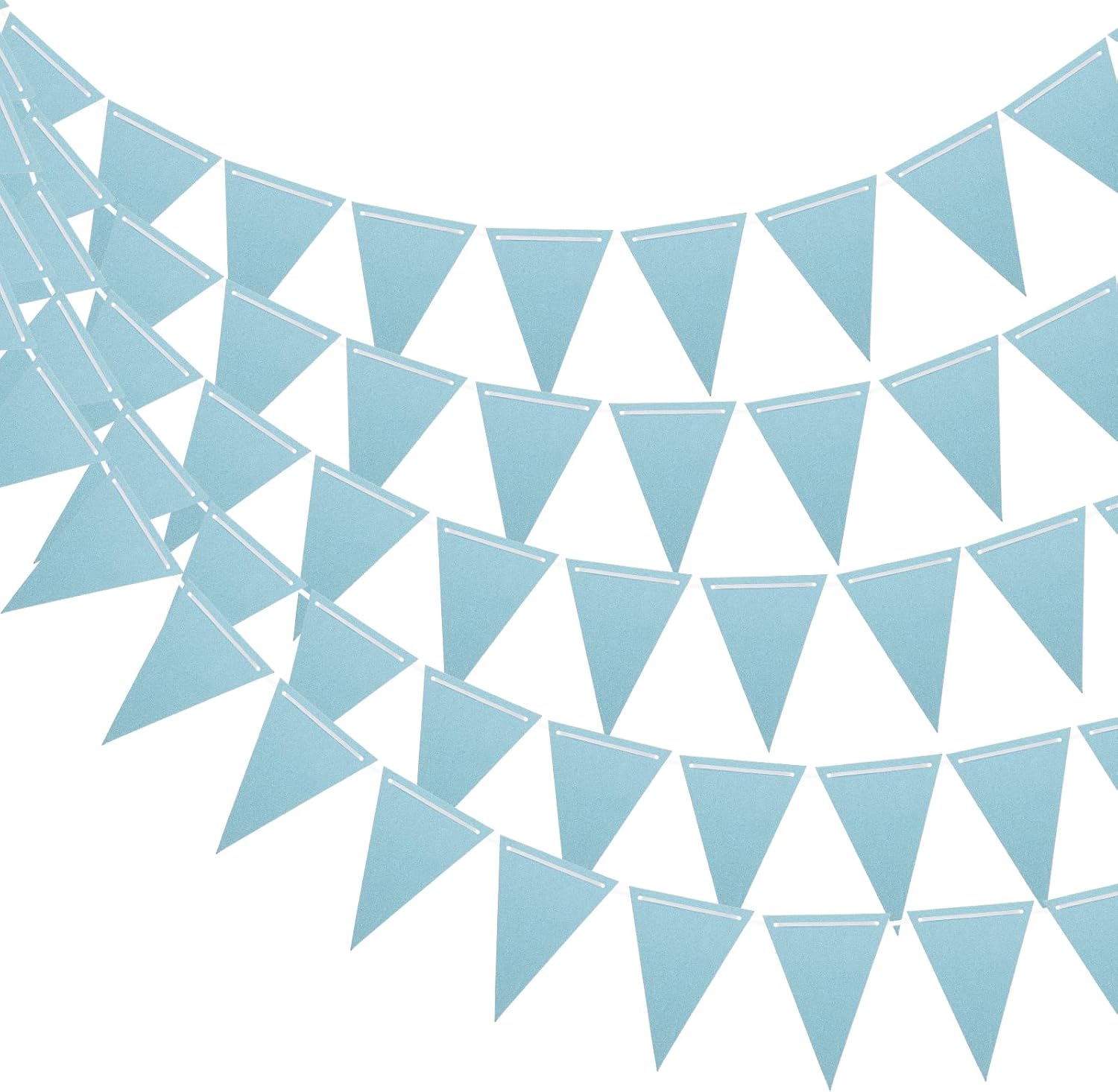 Amazon.com: MECCANIXITY 5 Pcs 10 Feet Light Blue Pennant Banner Flags ...