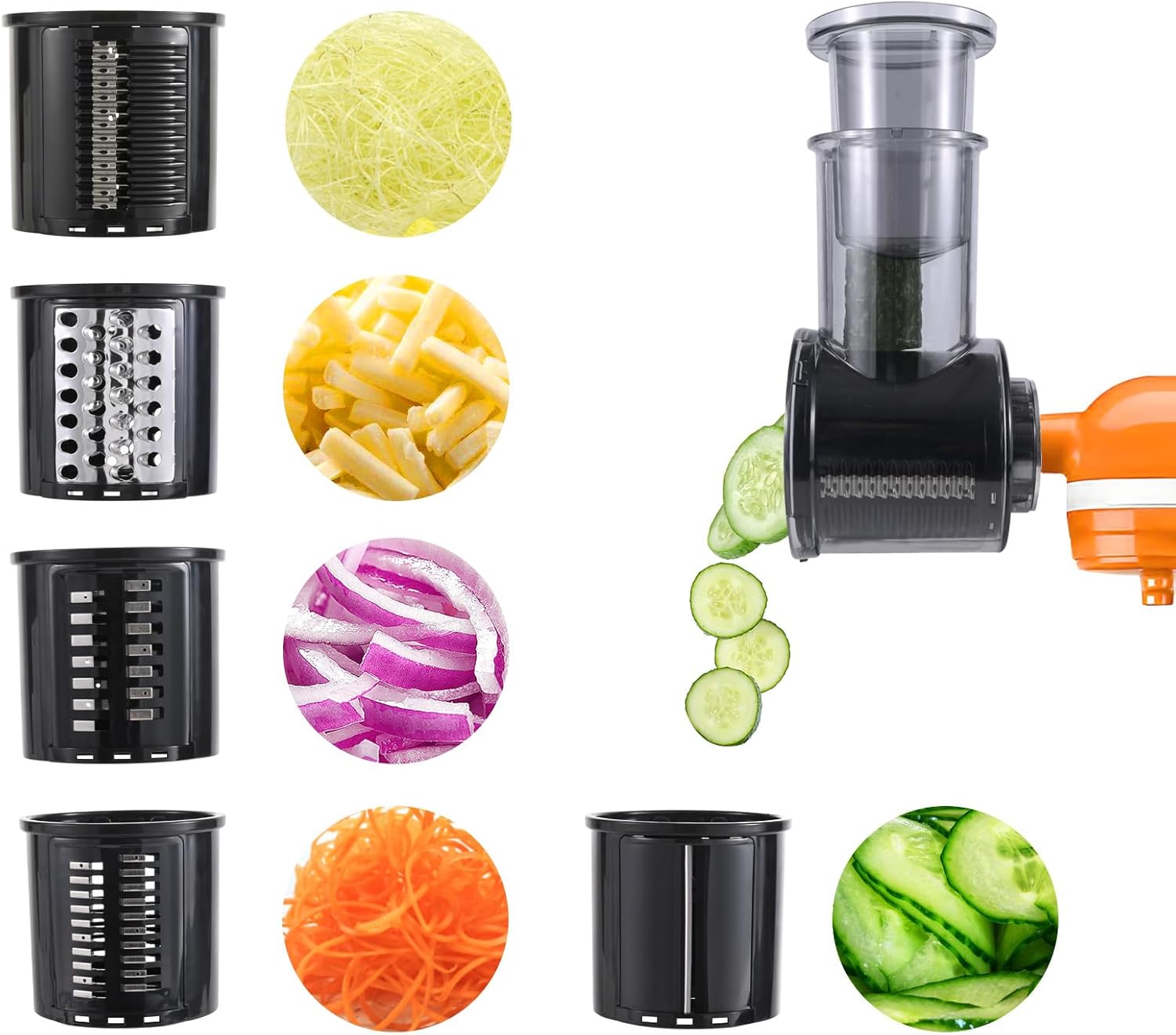 Amazon.com: Large Slicer Shredder Attachments Compatible with ...