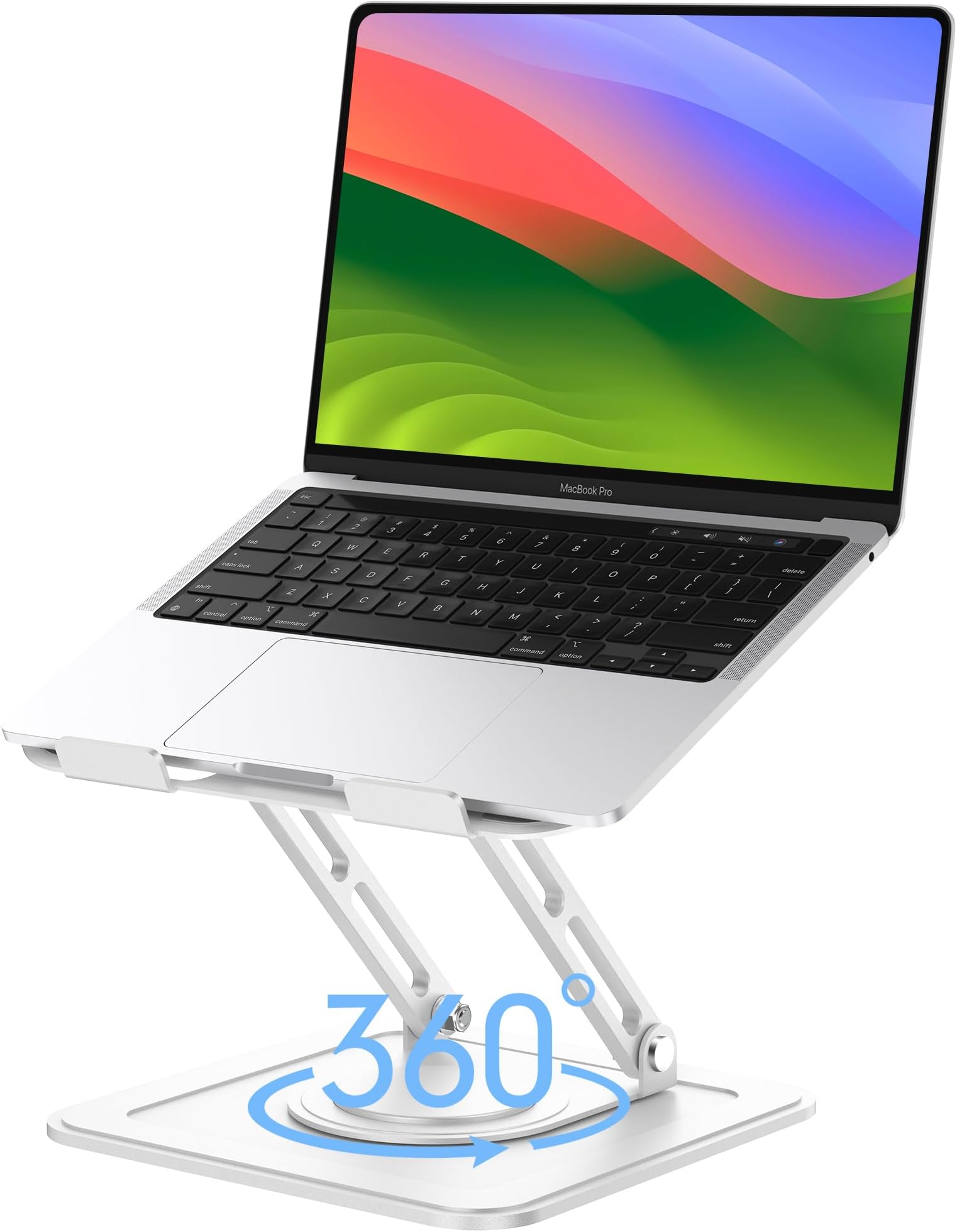 Amazon.com: AOEVI Adjustable Laptop Stand with 360 Rotating Base ...