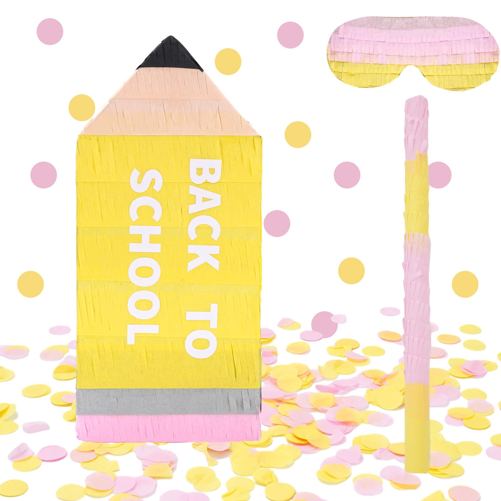 Amazon.com: Whaline Back To School Pinata Set with Stick Blindfold ...