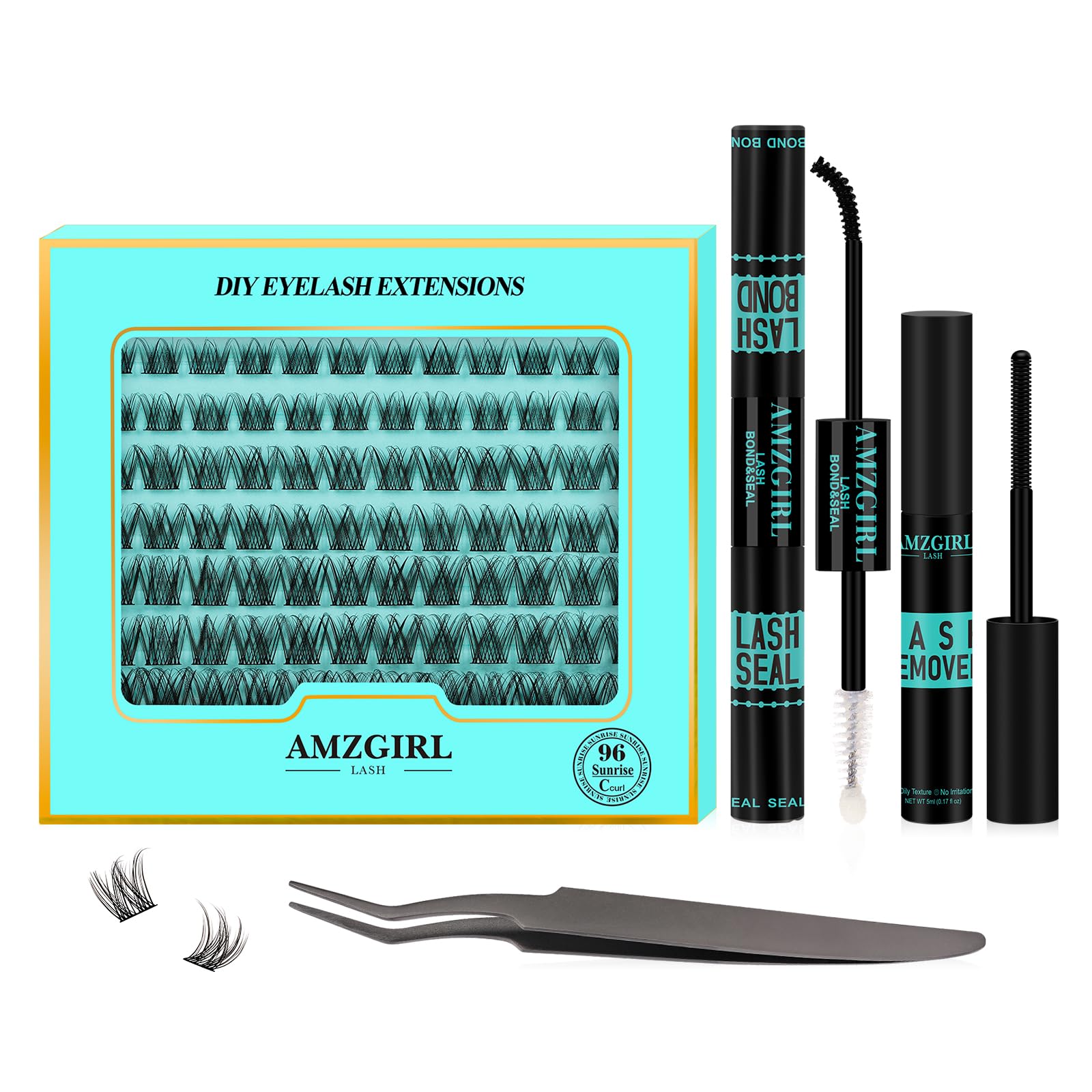 Amazon.com: Lash Clusters Kit,Cluster Eyelash Extensions with Lash Bond ...