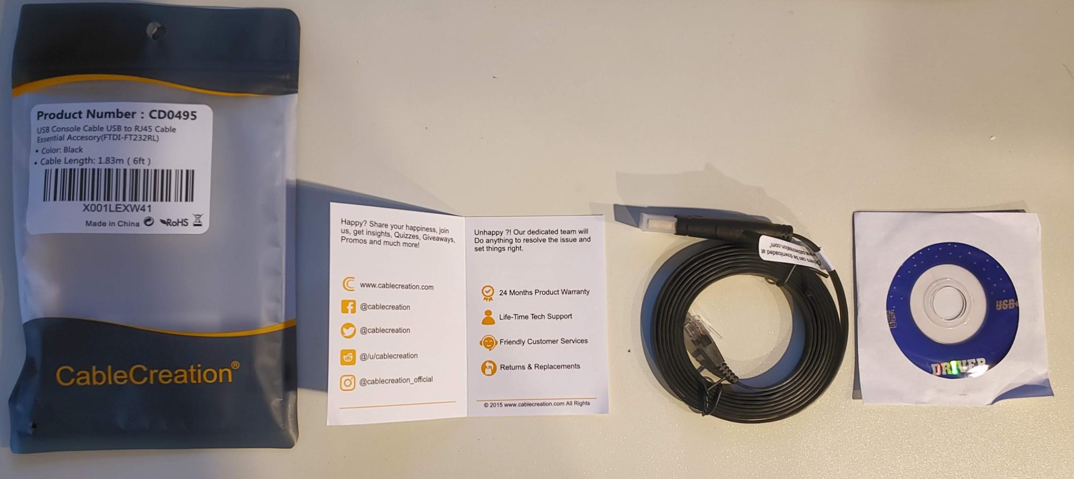 USB Console Cable 6FT, CableCreation USB to RJ45 Serial Adapter ...