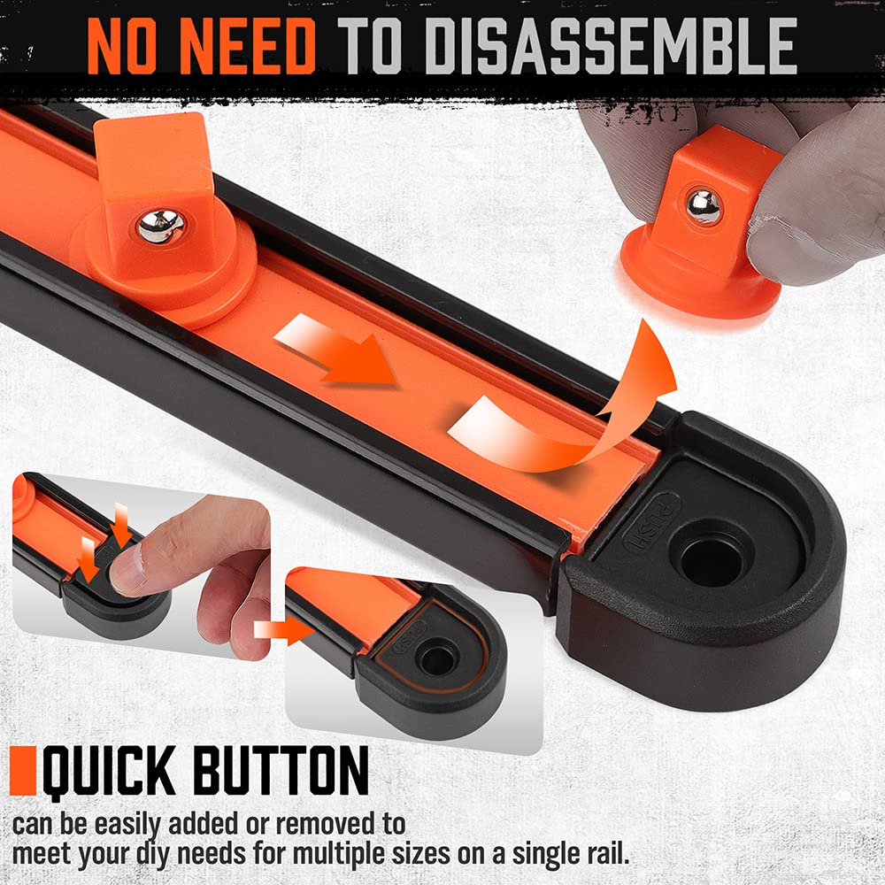 Snapklik.com : HORUSDY 6-Piece ABS Socket Organizer