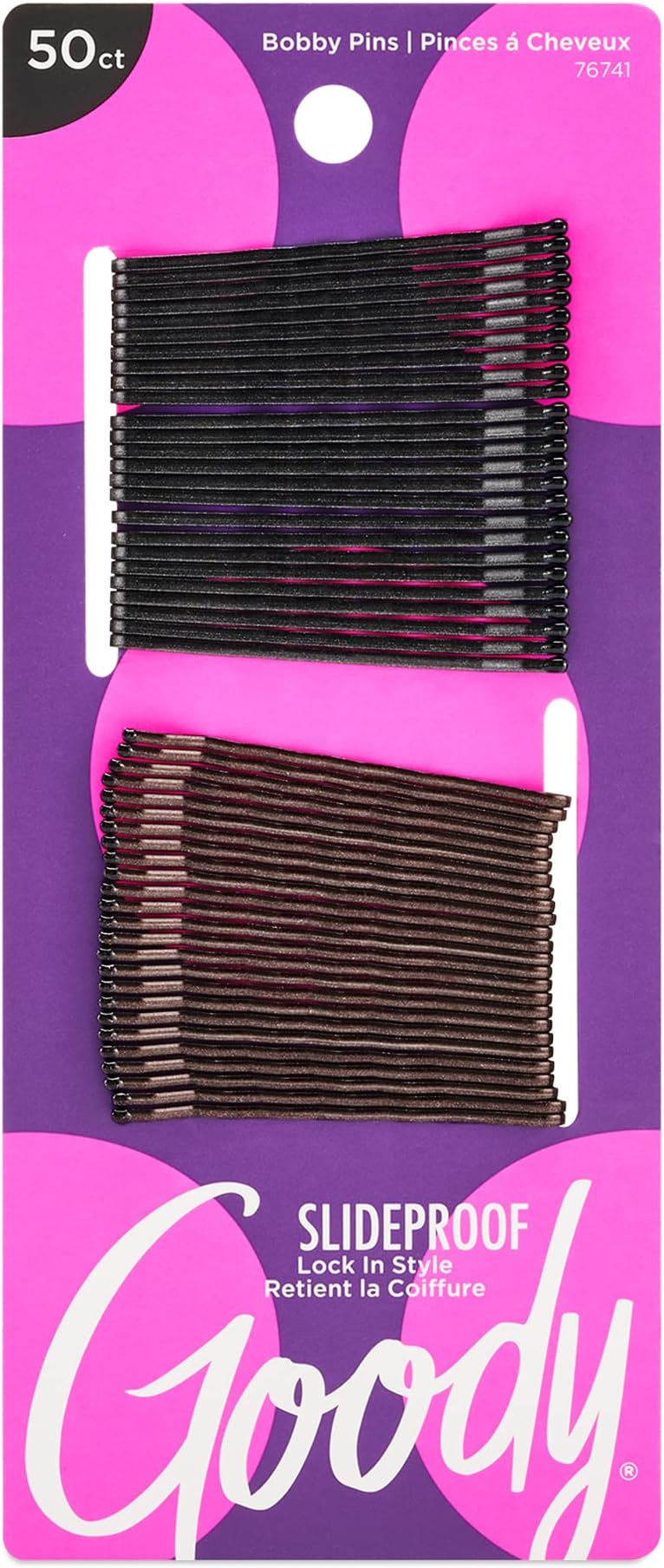 Amazon.com : Goody Metallic Bobby Pins - 50 Count, Black - 2 Inch Pins ...