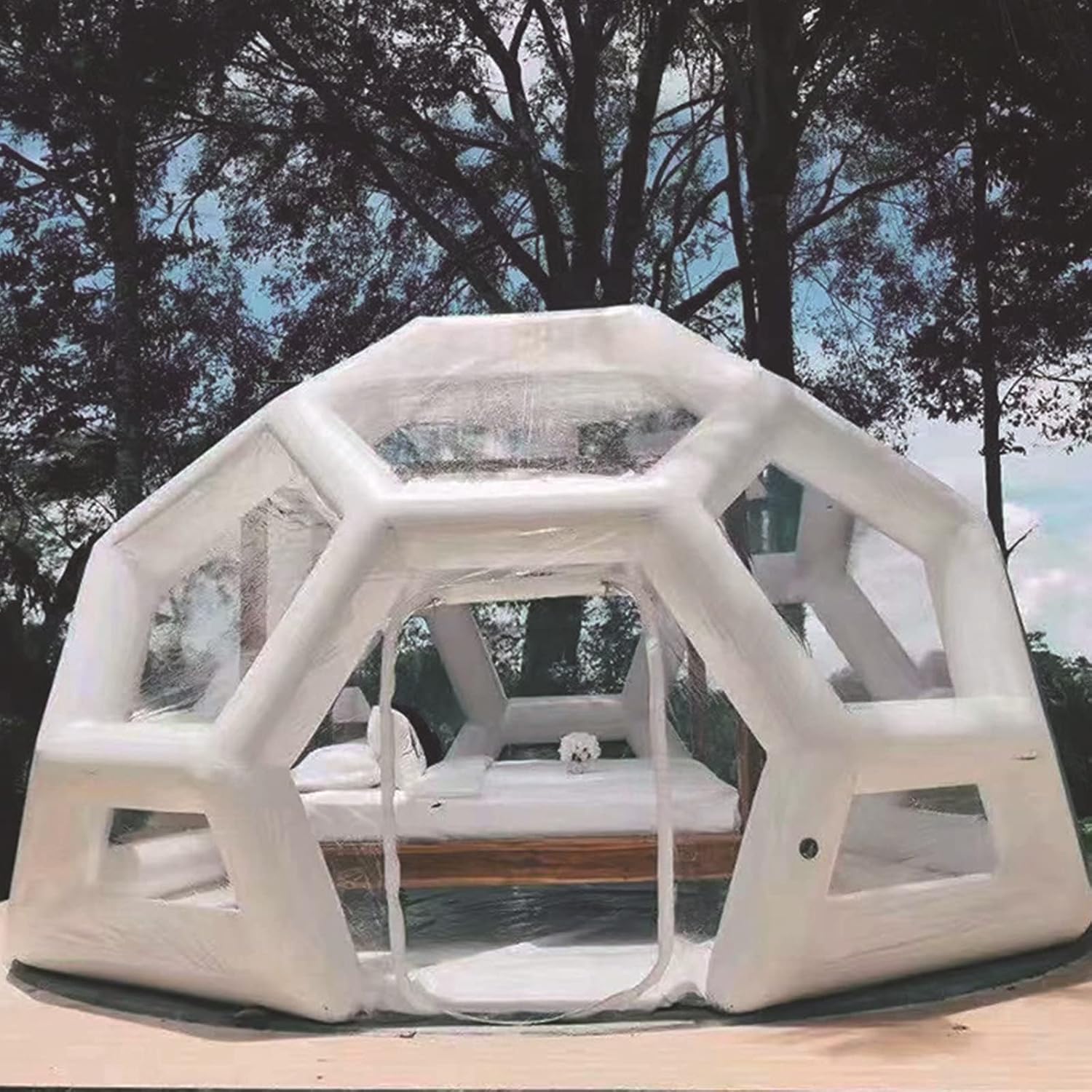 MILIPA PVC Large Football-Shaped Air Column Transparent Inflatable Tent ...