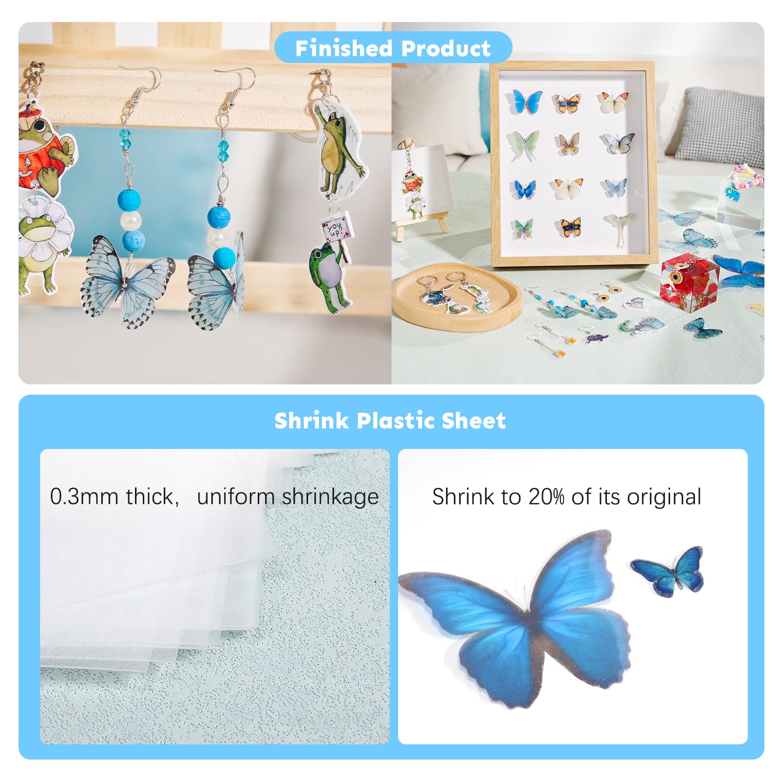 Snapklik.com : Printable Shrink Plastic Sheet Kit, Include Heat Gun, UV ...