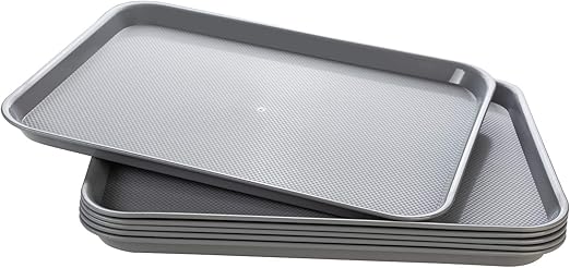 Amazon.com | Eslite Rectangular Plastic Serving Trays,Fast Food Serving ...