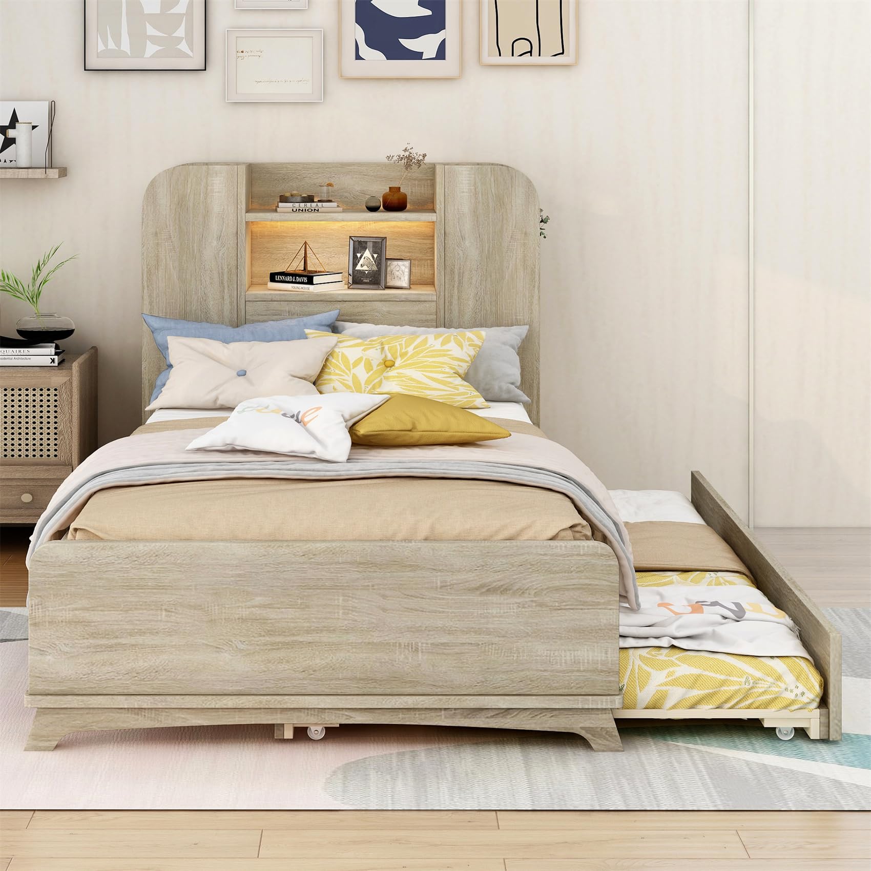 Snapklik.com : Merax Twin Bed Frame