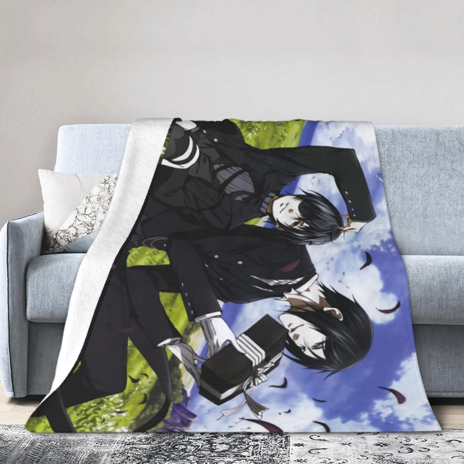 Amazon.com: Black Anime Butler Blanket Super Soft Fleece Throw Blanket ...