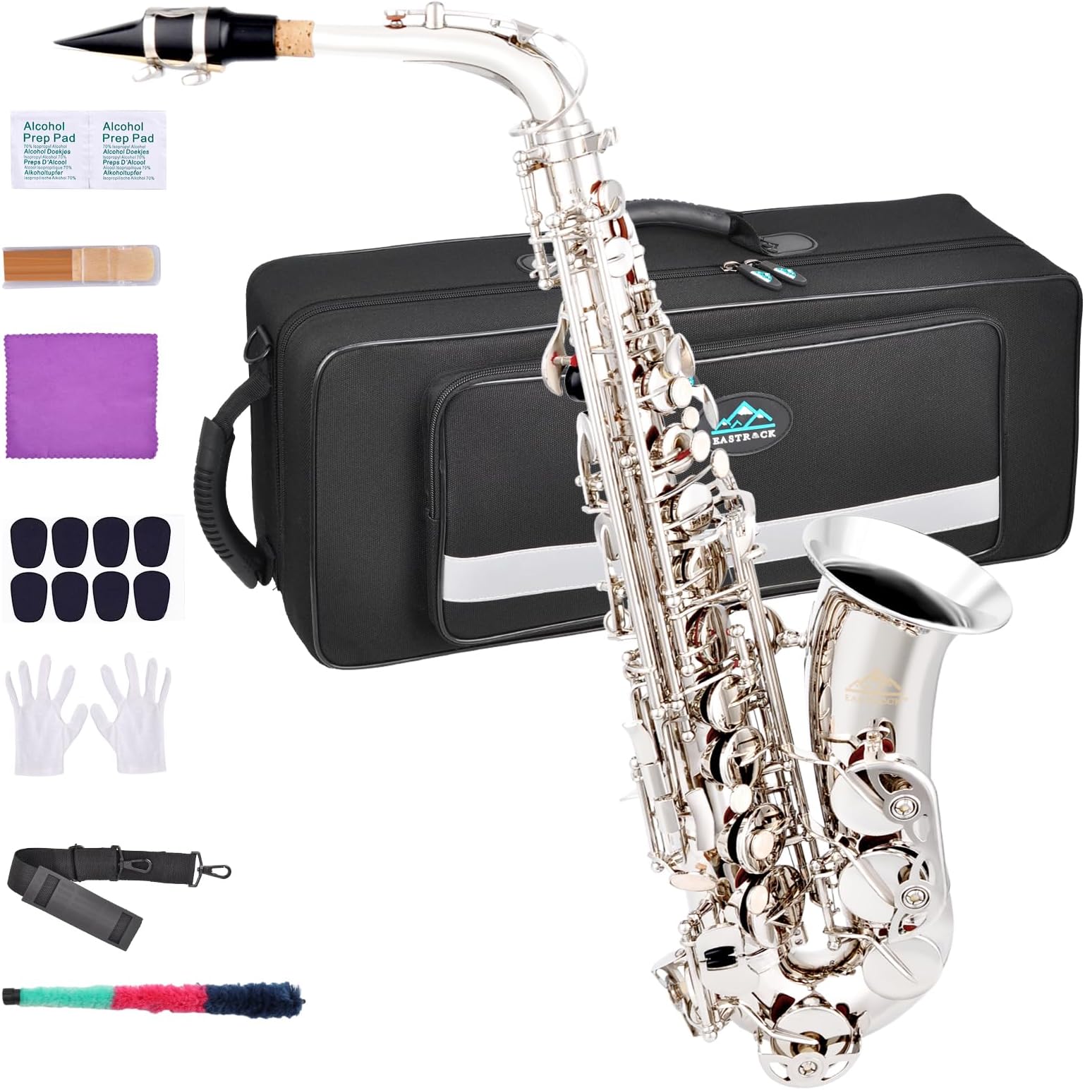 Amazon.com: EASTROCK Alto Saxophone Gold E Flat Sax Full Kit for ...