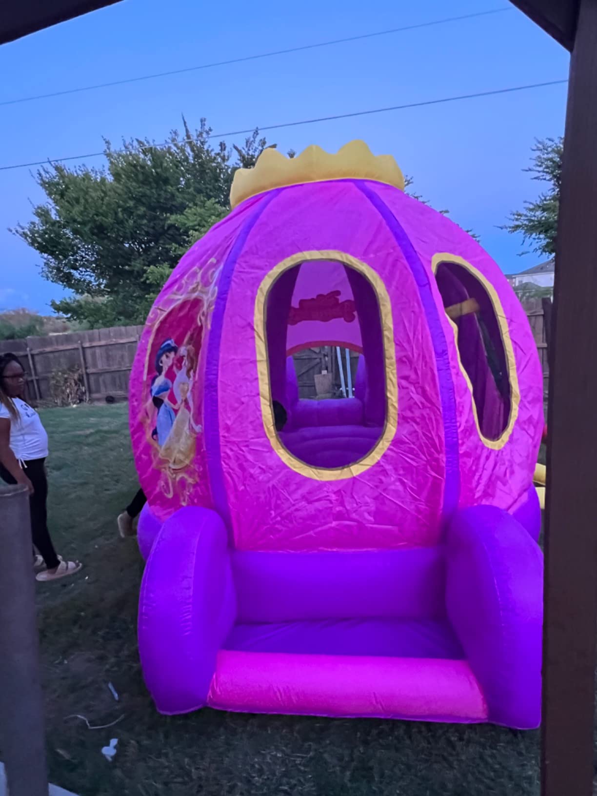 $13/mo - Finance Disney Princess Carriage Inflatable Pink Bounce House ...