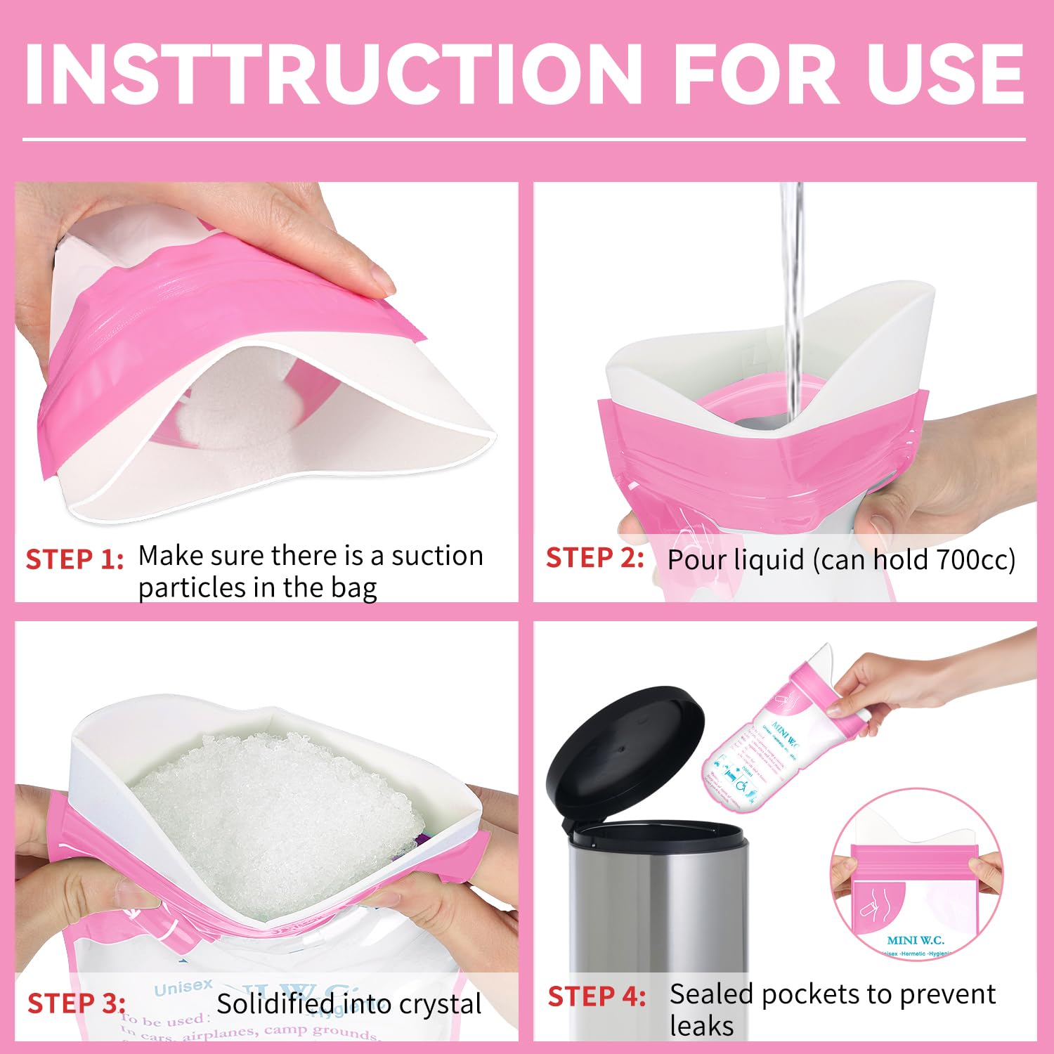 Snapklik.com : Disposable Urine Bags, Pee Bags For Camping Travel ...