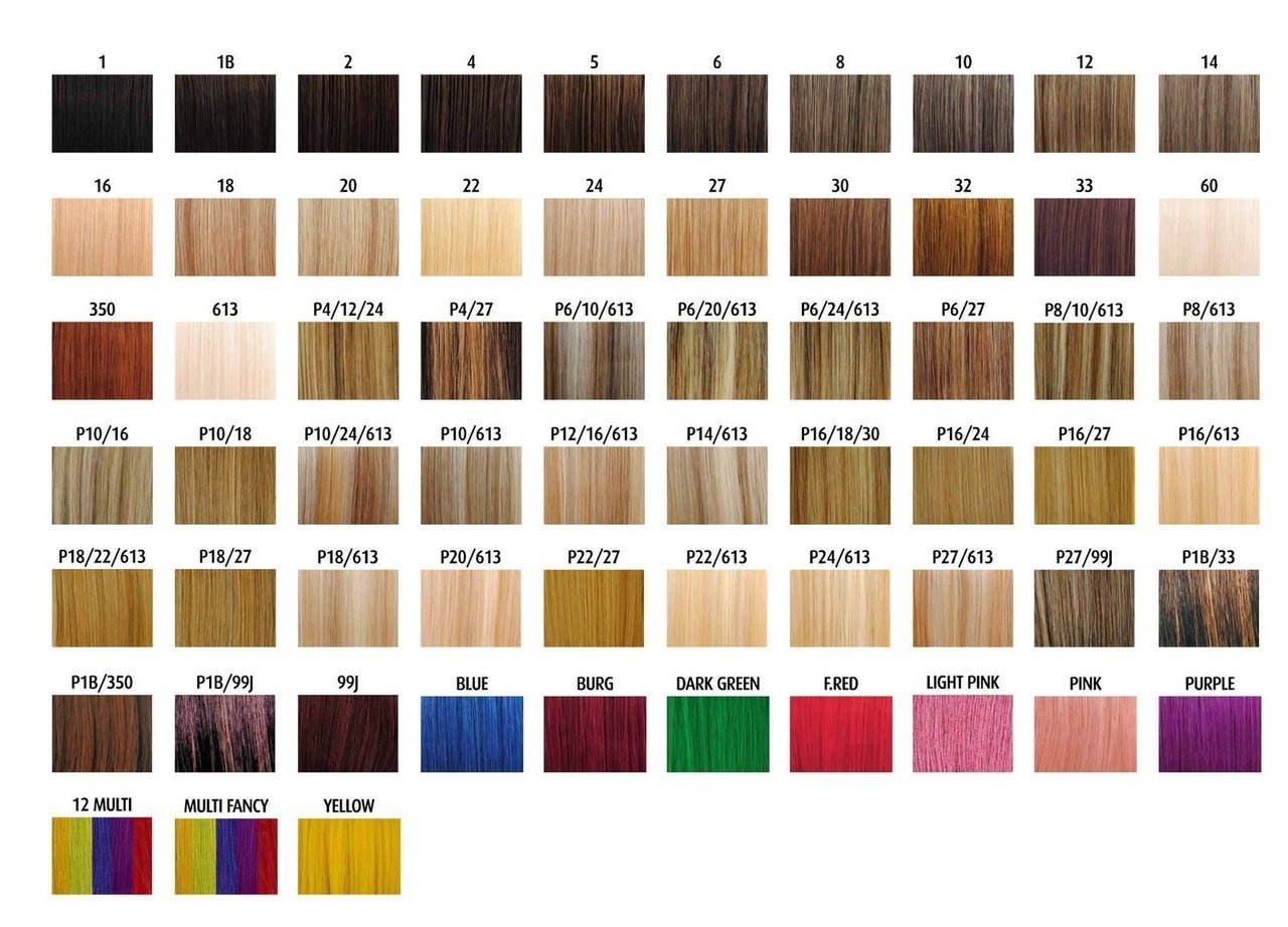 Weave Color Chart Numbers Raquel Welch Colours – Valentine Wigs