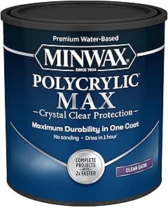 Minwax® Polycrylic® Max, Satin, Clear, 1 Quart - Amazon.com
